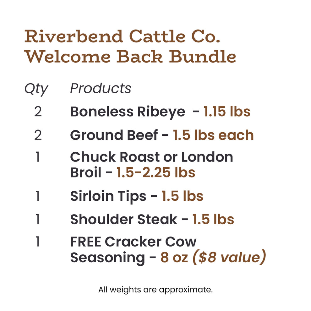 Welcome Back Beef Bundle | FREE Shipping | Riverbend Cattle Co. Florida ...